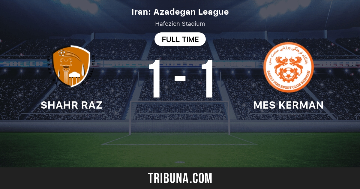 Shahr Raz vs Mes Kerman FC: Marcador en vivo, Retransmisión y ...
