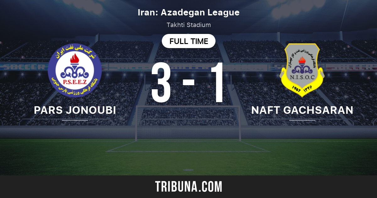 Pars Jonoubi vs Naft Gachsaran: Standings in Azadegan League India - 5 ...