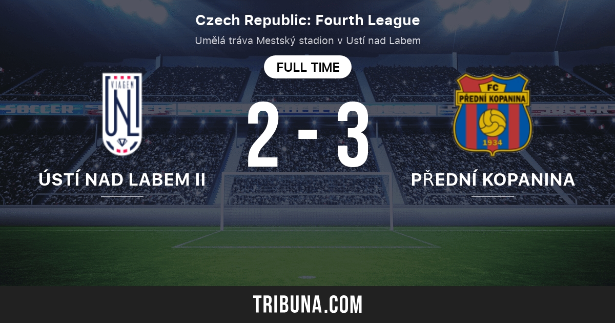 Ústí nad Labem II vs FC Predni Kopanina: Marcador en vivo ...