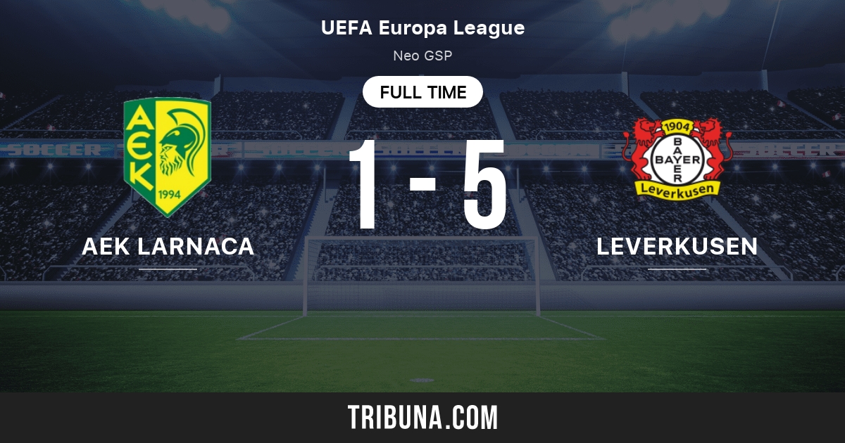 AEK Larnaca FC vs Bayer Leverkusen: Clasificaciones en UEFA Liga Europea - 12/13/2018