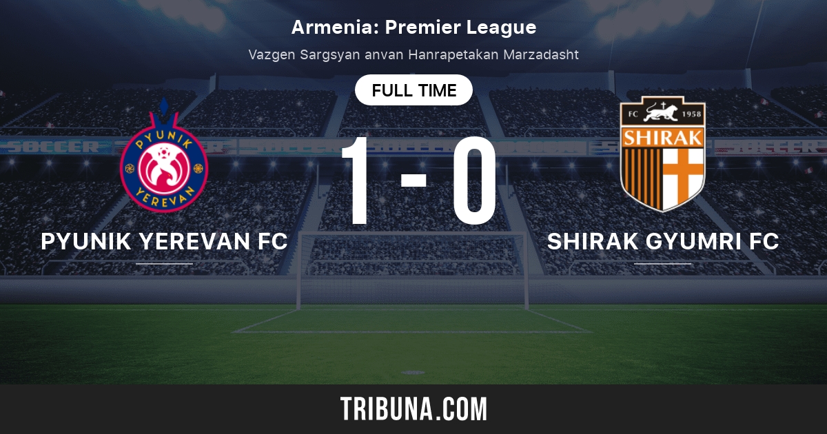Pyunik Yerevan FC vs Shirak Gyumri FC: Live Score, Stream and H2H ...